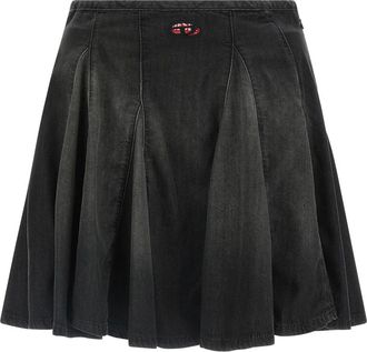Diesel Femme, Jupes, Noir, Taille: W27 De-Spiki-S Mini Skirt