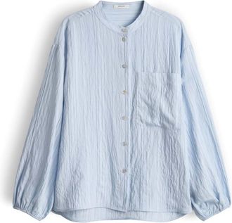 OPUS Bluse mit Knopfleiste - - Blouses & Shirts - Damen - Blau - M