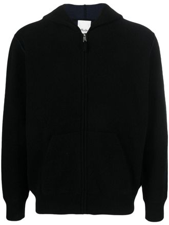 Allude pull zipp&eacute; &agrave; capuche - Noir