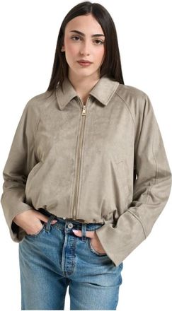 Liu Jo Femme, Vestes, Beige, Taille: 36 FR Zip Jacket