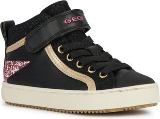 Geox Jungen Mädchen J Kalispera Girl M Sneaker, Black/DK PINK, 24 EU