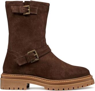 Geox Femme D Iridea Bottines à la Cheville, Marron foncé, 39 EU