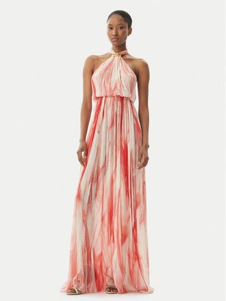 Elisabetta Franchi Sommerkleid ABR4752E2 CP9 Rot Regular Fit