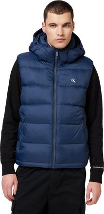Calvin Klein Jeans Herren LS NYLON ZIP OFF HOOD DOWN PUFFE LV04RD531G Weste, Blau (Ink), L, Blau (Tinten), L