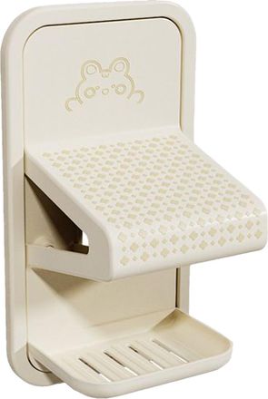 Generic Duschfußruhe - Fußhocker | Fußstütze | Duschhocker Für Rasierbeine | Wandhalterung Hocker Für Innenschauer | Wandbadzubehör Mit Tablett Für Metallglas