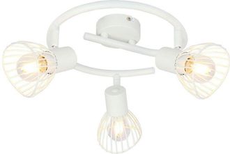Brilliant Lampe Elhi spot spirale 3flg blanc 3x D45, E14, 40W, adapt&eacute;es aux lampes &agrave; suspension (non incluses) &Eacute;chelle a ++ &agrave; e T&ecirc;tes pivotantes - Brilliant