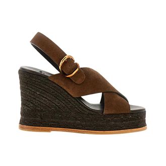 Castaner Femme, Chaussures, Brun, Taille: 38 EU Sandale compens&eacute;e &agrave; bout ouvert