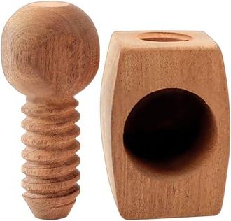 Generico Outil casse-noisette - Pince en bois de noyer en forme de champignon - Ouvre-d&eacute;corticateur portable pour noisettes, pacanes, ch&acirc;taignes, collations, v