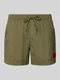 HUGO BOSS Badeshorts mit Label Patch Modell DOMINICA