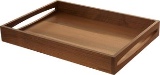Continenta 4240 Walnut Wood Tablett aus Walnussholz, Holz, Dunkelbraun, 49 x 35 x 6 cm