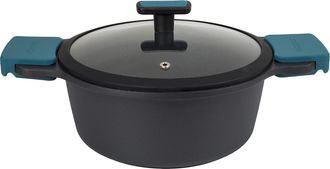 Arcos Serie Thera | Antihaft-Kasserolle | Aluminiumguss | Geeignet f&uuml;r jede K&uuml;che | Silikon-Griffe | Energiesparsystem | Sp&uuml;lmaschinenfest | Farbe Schwarz u