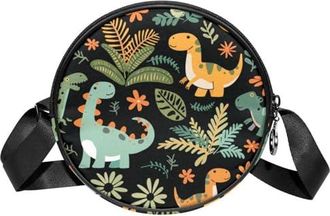 Generic Sac &agrave; bandouli&egrave;re rond pour femme, petit sac &agrave; bandouli&egrave;re color&eacute; avec fermeture &eacute;clair, bretelles r&eacute;glables, sac &agrave; main rond d&eacute;contract&eacute; pour femmes 