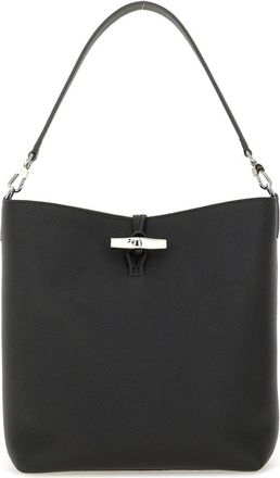 Longchamp Womens Hobo Bag M Le Roseau Black Shoulder
