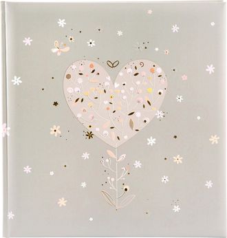 Goldbuch Hochzeitsalbum Elegant Heart im Turnowsky Design Fotoalbum mit 60 wei&szlig;en Seiten und Pergamin Erinnerungsalbum mit Goldpr&auml;gung Kunstdruck Album mit Blu