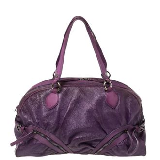 Moschino Pre-owned Leder Handtaschen - - Pre-owned - Damen - Lila - ONE SIZE