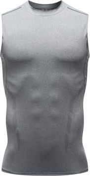 Generic Haut de sport respirant &agrave; col rond pour homme - Couleur unie - L&eacute;ger - Confortable - &Eacute;l&eacute;gant - Coupe ajust&eacute;e - D&eacute;contract&eacute; - Extensible - Sans manches