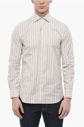 Corneliani Striped Cotton Poplin Shirt size 44