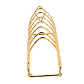 Garneck Goldener Edelstahl Toast-Rack für Scheiben Vielseitiger Brotständer und Aufbewahrungsrack mit Einfacher Montage Korrosionsbeständig für Bäckerei und F