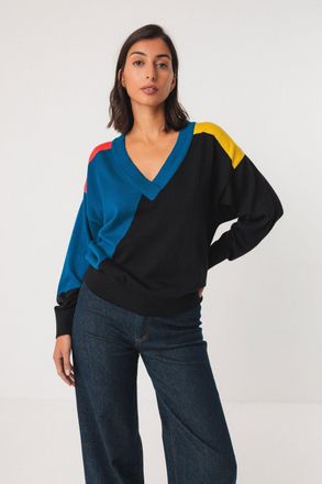 SKFK Damen vegan Pullover Adriana Mehrfarbig