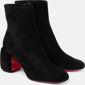 Christian Louboutin Ankle Boots Minny Booty 70 aus Veloursleder