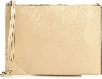 Chlo&eacute; Manteau En Cuir - Beige