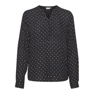 Kaffe Bluse Top & T-Shirt mit Polka Dots - - Blouses & Shirts - Damen - Schwarzk - S