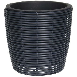 Mobili Rebecca Mobili Rebecca - Rebecca Mobili Polyrattan Pflanzgef&auml;&szlig; Klein Schwarz f&uuml;r Pflanzen Blumen &oslash; 25 cm