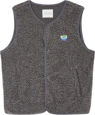 American Vintage Homme, Vestes, Gris, Taille: XL Gilet Sans Manches Anthracite Écologique