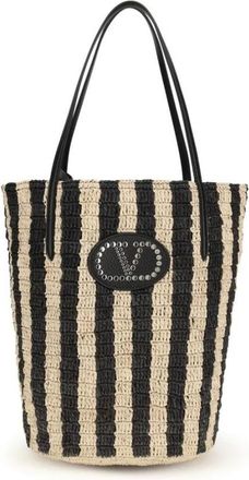 Valentino Garavani Femme, Sacs, Multicolore, Taille: ONE Size Panier en raphia avec finitions en cuir