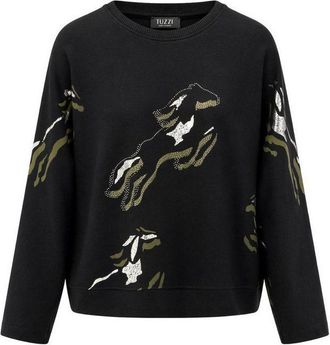Tuzzi Nero T-Shirt mit dekorativem Druck