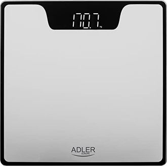 Adler Europe AD 8174s Digitale Badezimmerwaage, LED Display, 180kg Tragfähigkeit, Personenwaage, Körperwaage, Anti-Rutsch-Füße, Gehärtetes Glas, Inklusive Batterie