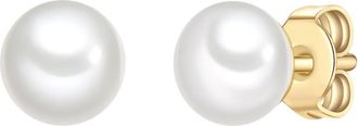 Glanzst&uuml;cke M&uuml;nchen Ohrringe - Sterling Silber Perlen-Ohrstecker S&uuml;&szlig;wasser-Zuchtp - Gr. unisize - in Wei&szlig; - f&uuml;r Damen