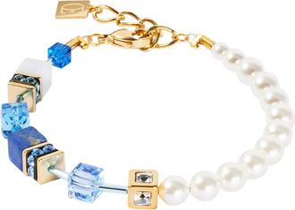 Coeur de Lion Armband - GeoCUBE Precious Fusion Pearls Armband - Gr. ONE SIZE - in Blau - f&uuml;r Damen
