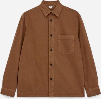 Arket Overshirt Aus Baumwolle -Braun