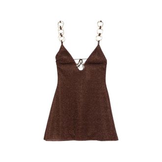 Os&eacute;ree Femme, Robes, Brun, Taille: 38 FR Rds261 Lurex Dress