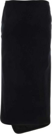 Ann Demeulemeester Femme, Jupes, Noir, Taille: 38 FR Asymmetrical Wrap Skirt