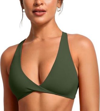 Generic Haut De Maillot De Bain Femme Push Up Sexy Hauts De Bikini R&eacute;glables Chic Classics Col en V Hauts De Maillots Bretelles avec Rembourrage Swimwear Top 