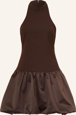 Rotate Rotate Cocktailkleid Im Materialmix braun