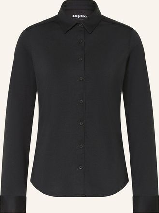 Thylie Thylie Hemdbluse Laurel Aus Jersey schwarz