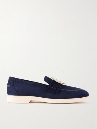 Roger Vivier Summer Loafers Aus Veloursleder - Blau