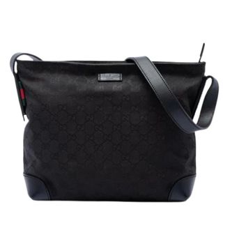 Gucci Pre-owned Sac bandouli&egrave;re en toile - Femme - Pre-owned - Noir - Taille: ONE Size