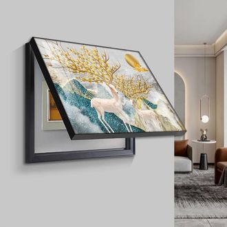 Generic Abdeckung F&uuml;r Stromz&auml;hler Im Innenbereich Schalttafel Verstecken Gem&auml;lde Dekorative Box F&uuml;r Zuhause Versch&ouml;nern Sie Jetzt Ihre Wohnkultur,11,40 * 30cm