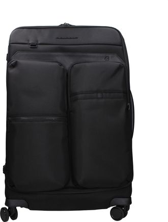 Piquadro Hommes Chariot en tissu noir