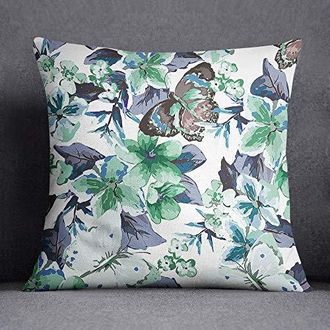 Bonamaison Le Jardin du Lin Kissenhüllen, Cotton, Mehrfarbig, 45x45