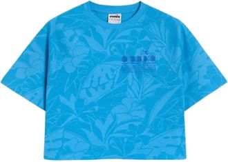 Diadora Femme, Tops, Bleu, Taille: 40 FR Intense Tee