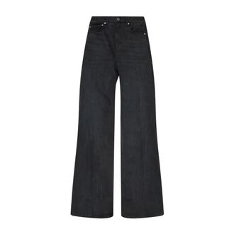 Ami Baumwoll-Jeans mit weitem Bein - - Jeans - Damen - Schwarzk - W29