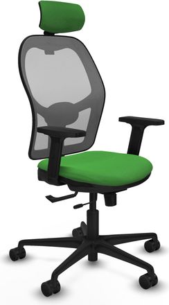 Piqueras y Crespo Ergonomischer B&uuml;rostuhl mit 2D-Armen, h&ouml;henverstellbarer Lendenwirbelst&uuml;tze und h&ouml;henverstellbarem Kopfteil und Neigungsverstellung, ausgestattet mit 