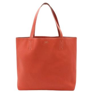 Herm&egrave;s Pre-owned Double Sens 36 Taurillon Clemence Tote Bag - - Pre-owned - Damen - Rot - ONE SIZE