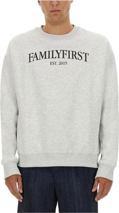 Family Fir$t Milano Family First, Homme, Sweatshirts et sweats &agrave; capuche, Gris, Taille: XL SweaT-shirt Graphique Ras du Cou