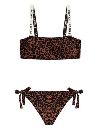 Love Stories Bikini mit Leoparden-Print - Braun